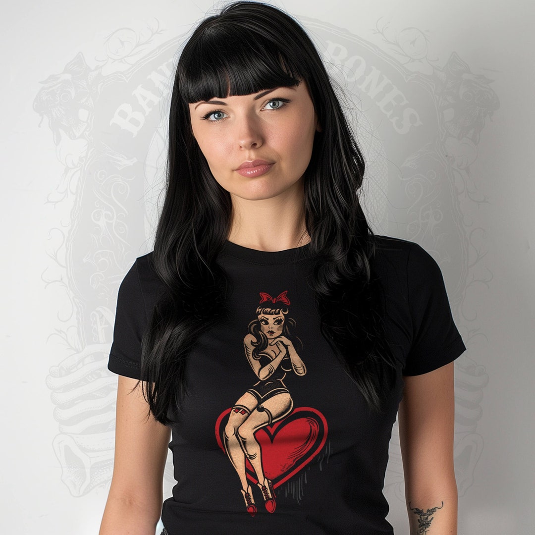 Vintage Take My Heart Retro Betty Boo Pinup Design Women's T-shirt - Etsy