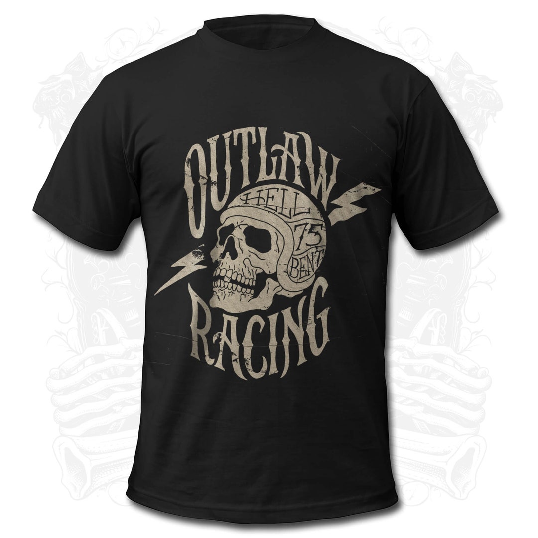 Outlaw Racing Biker Men's T-shirt - Etsy