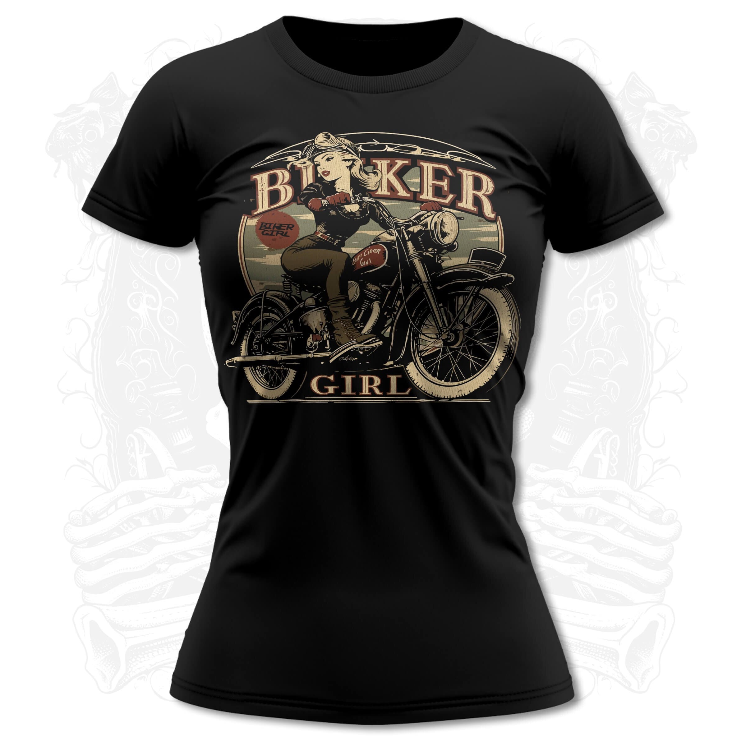 Biker Girl Four Women's Motorcycle T-shirt - Etsy