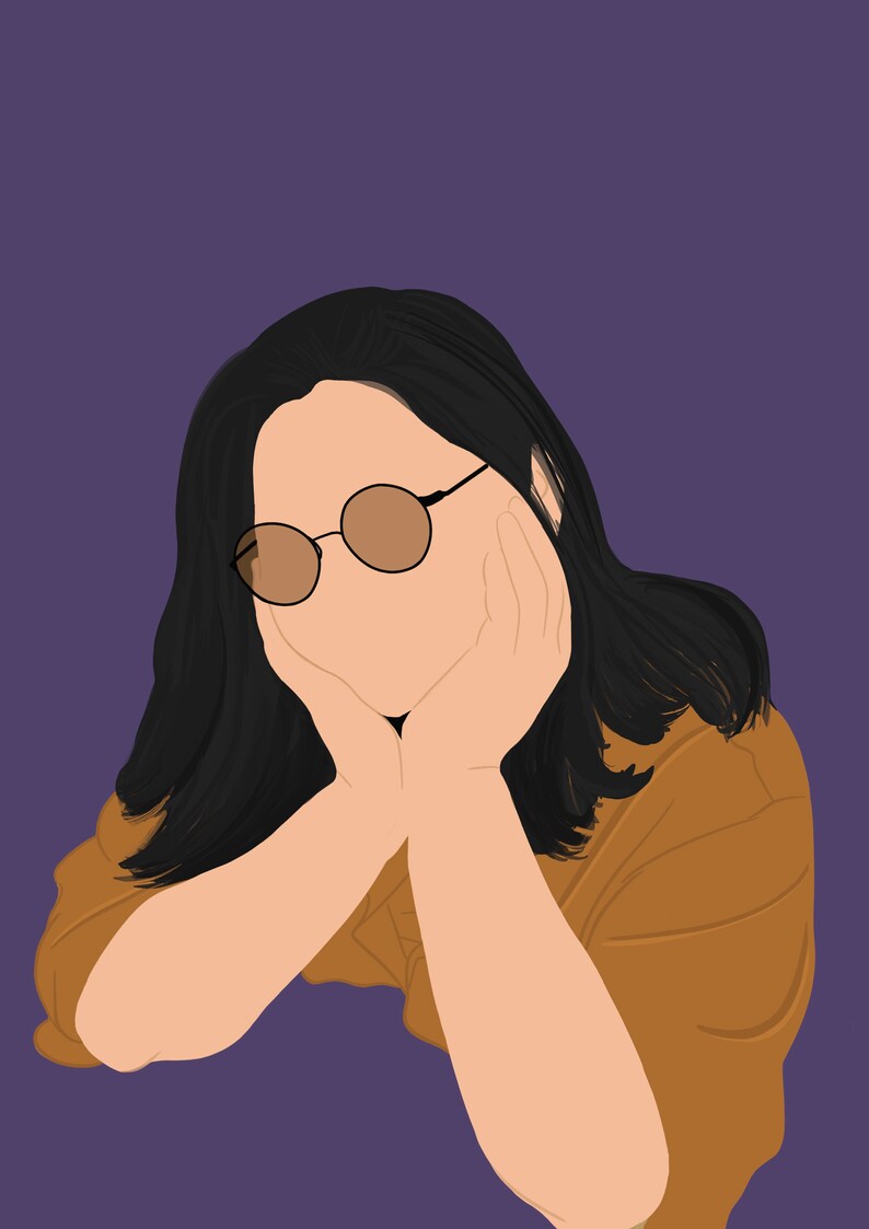 Flat Vector No Face, Digital, Couple Portrait, Vector Art, Cartoon ...