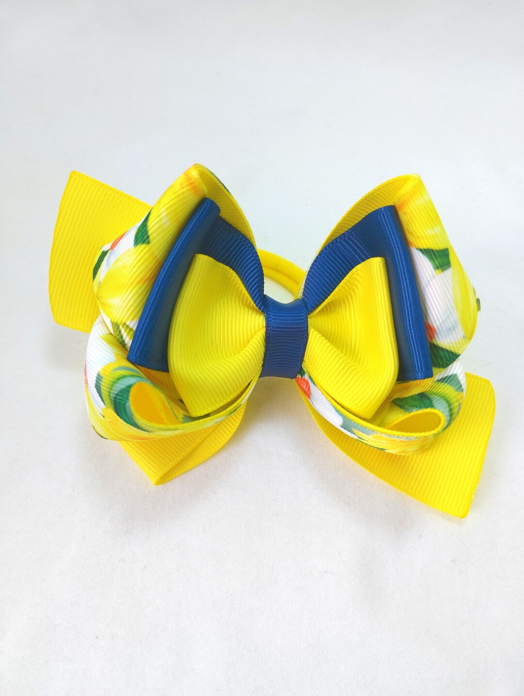 Beautiful Elastic Bows With Floral Pattern, Perfect Ponytail Knot, Girl ...