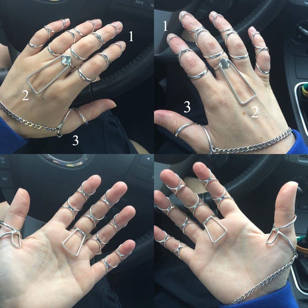 Arthritis Ring for Lateral Deviation,925 Sterling Silver Ring,splint ...