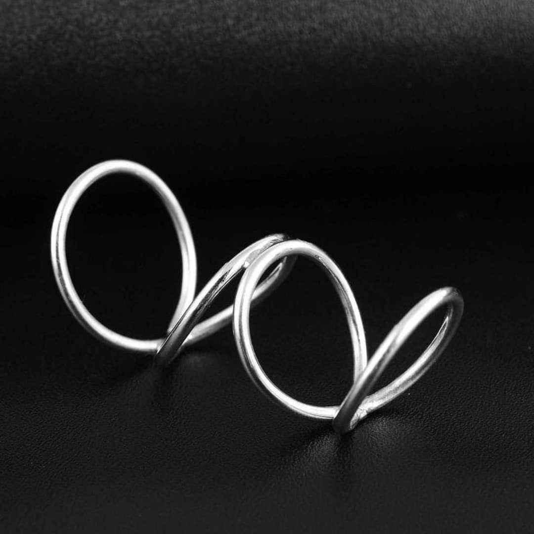 Oval 8 Splint, 925 Sterling Silver Ring for Swan, Trigger Finger Ring ...