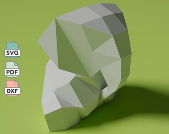 Anbu Mask Papercraft Template in SVG PDF DXF Formats - Etsy