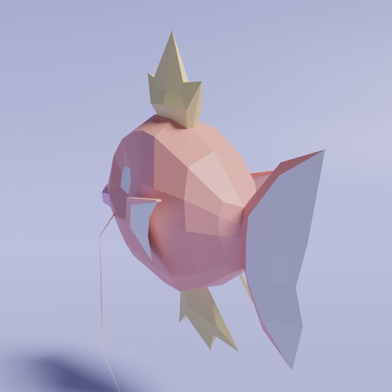 Golden Fish Papercraft Template in SVG DXF PDF Formats Take - Etsy UK