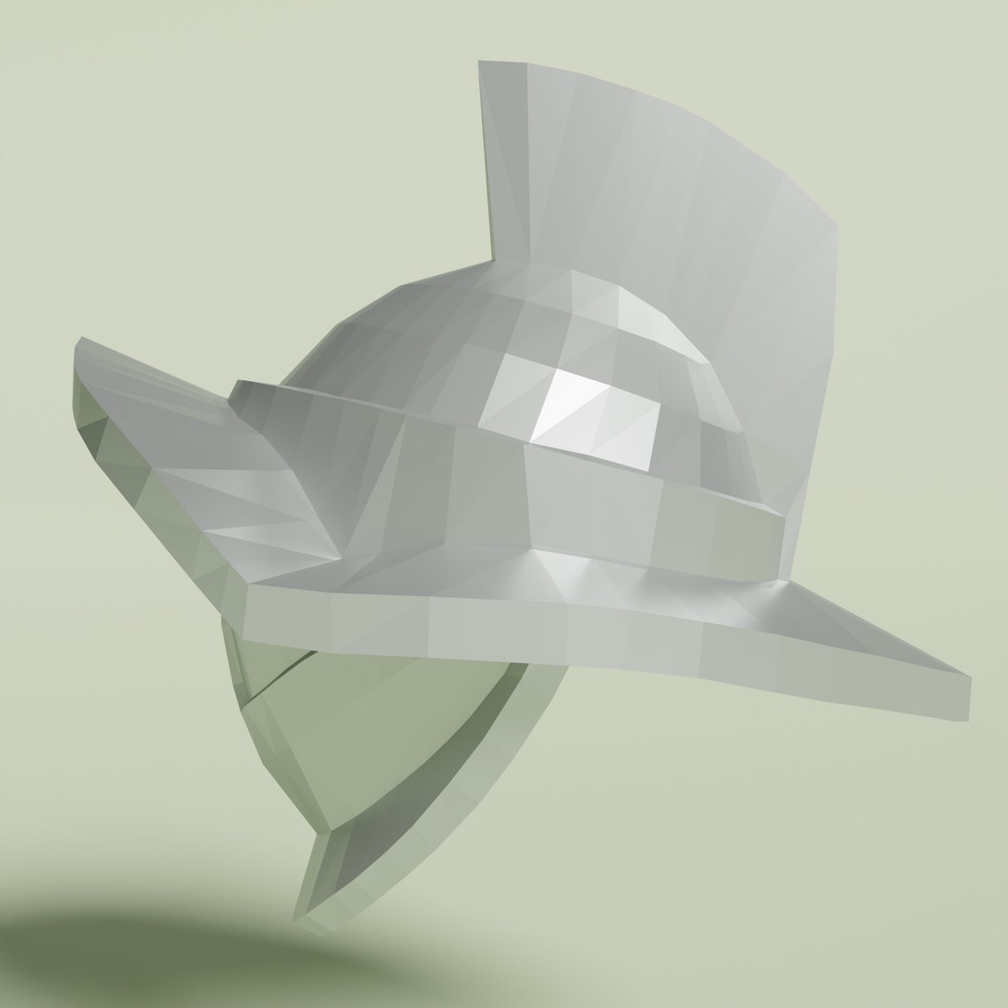Gladiator Helmet Papercraft in SVG DXF PDF Formats 3d Low - Etsy
