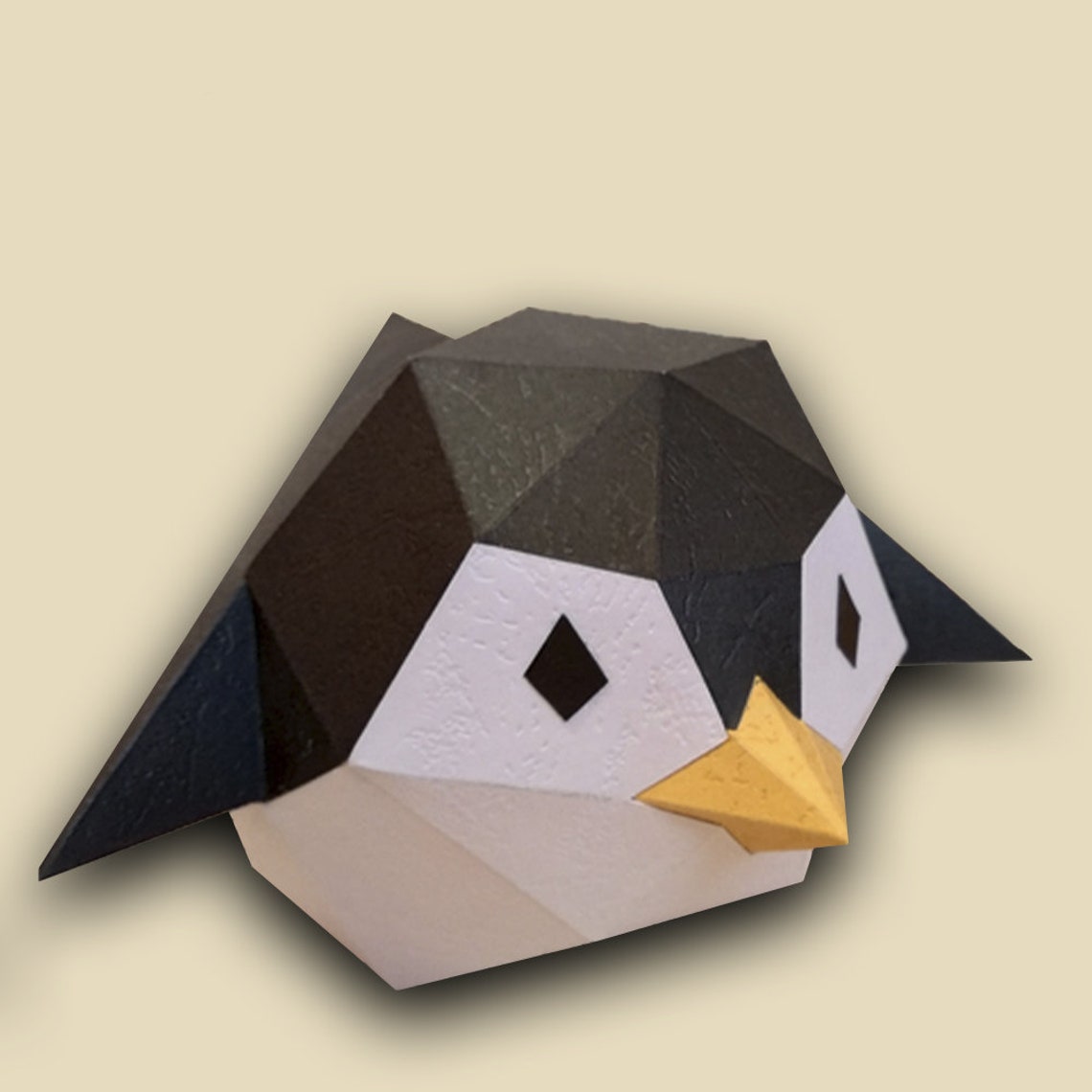 Sliding Penguin Papercraft in PDF/JPG/SVG Format 3d Low Poly - Etsy