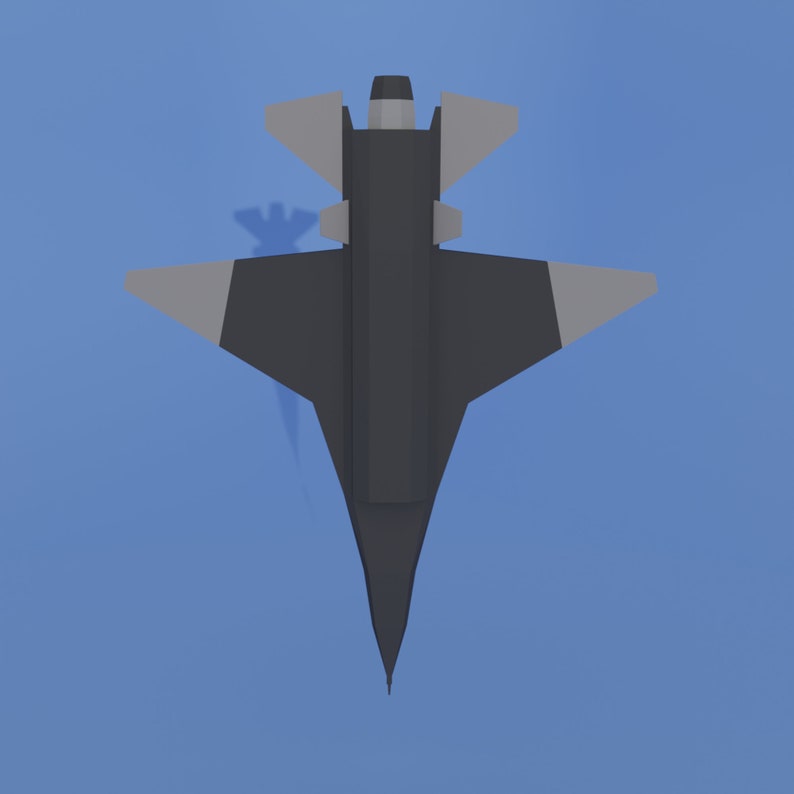 Fighter Aircraft F-16 Papercraft Model Low Poly Jet Miniature - Etsy