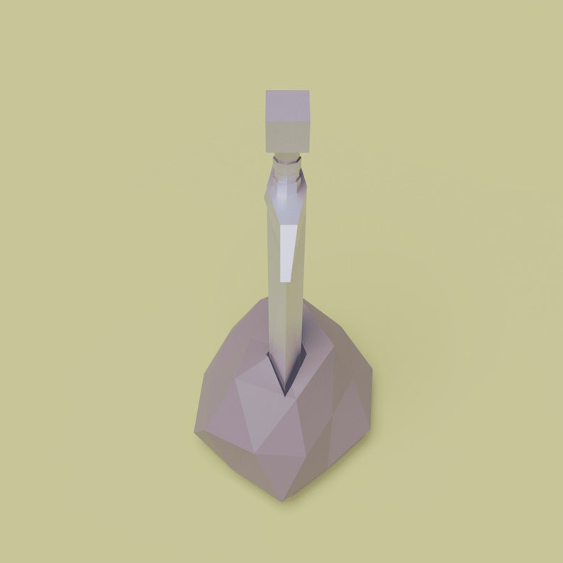 Excalibur in Stone Papercraft Template in SVG PDF & DXF - Etsy