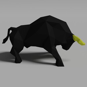 Diy Bull Papercraft PDF/JPG/SVG Digital Template Origami Template for ...