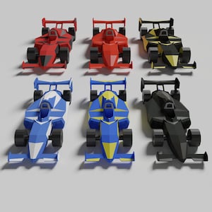 Formula1 Race Car Papercraft Template in SVG, DXF, PDF Formats, Make ...