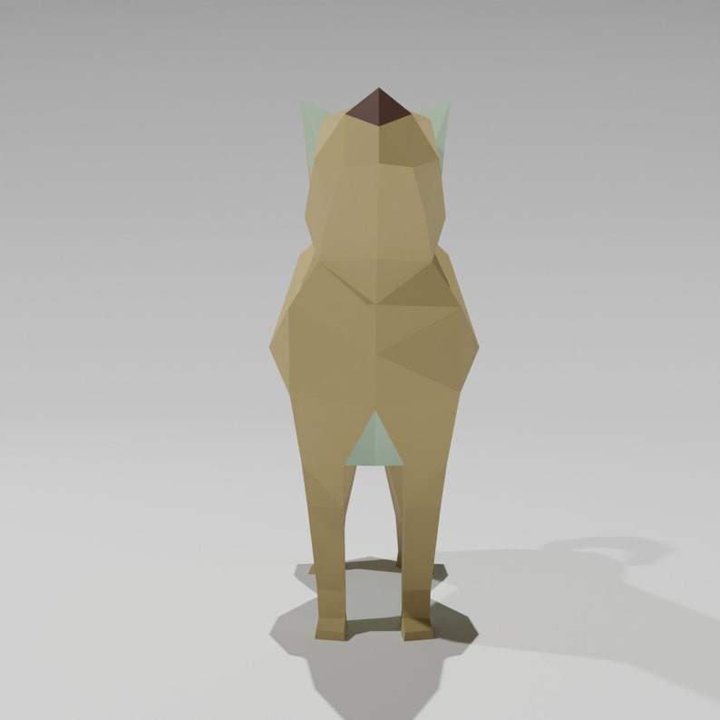 Dog Papercraft Template in SVG PDF & DXF Formats 3d Low Poly - Etsy