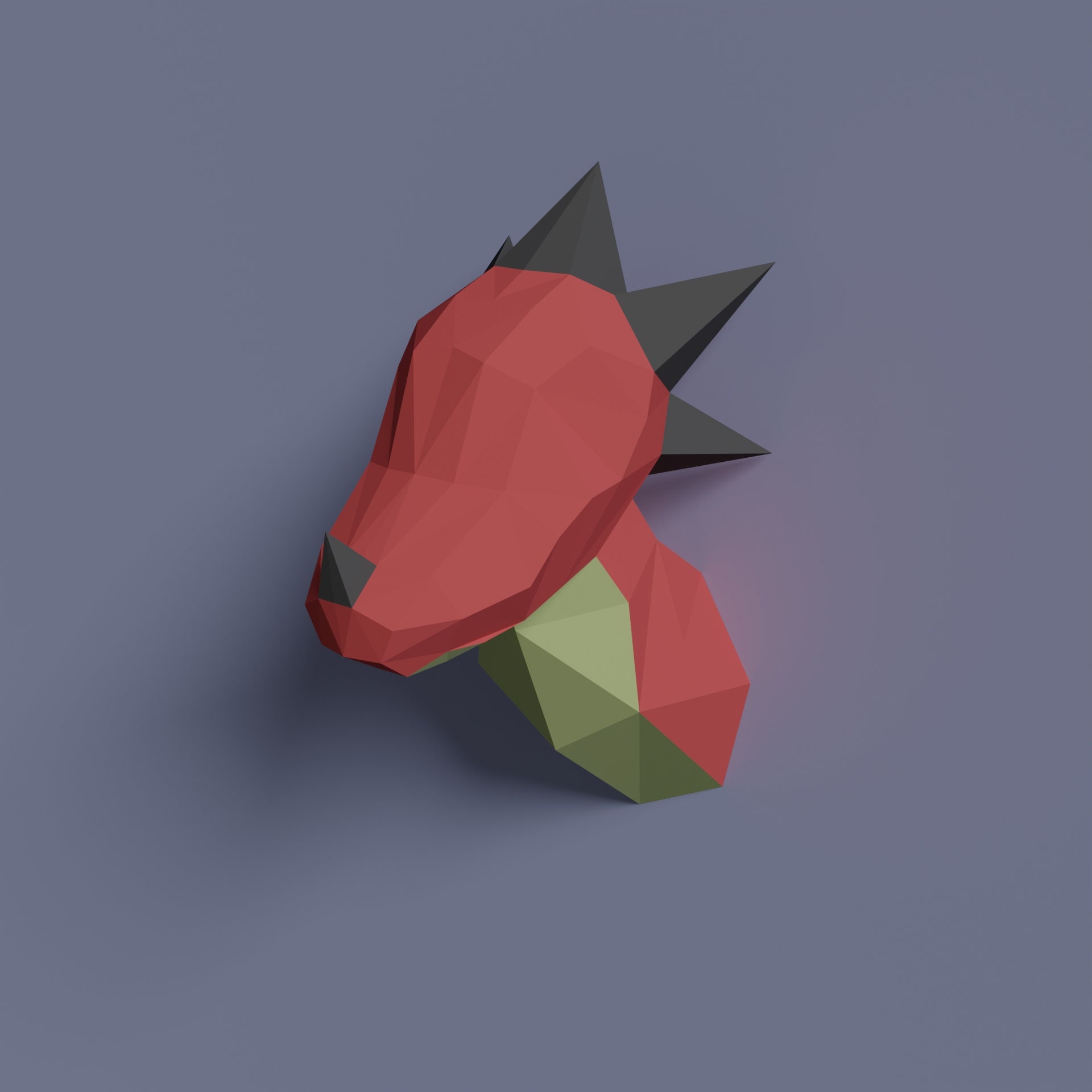 Dragon Head Papercraft Template in SVG DXF & PDF Formats 3d - Etsy Finland