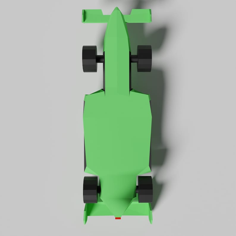 Formula 1 Race Car Papercraft Template in SVG, DXF & PDF Formats, Low ...