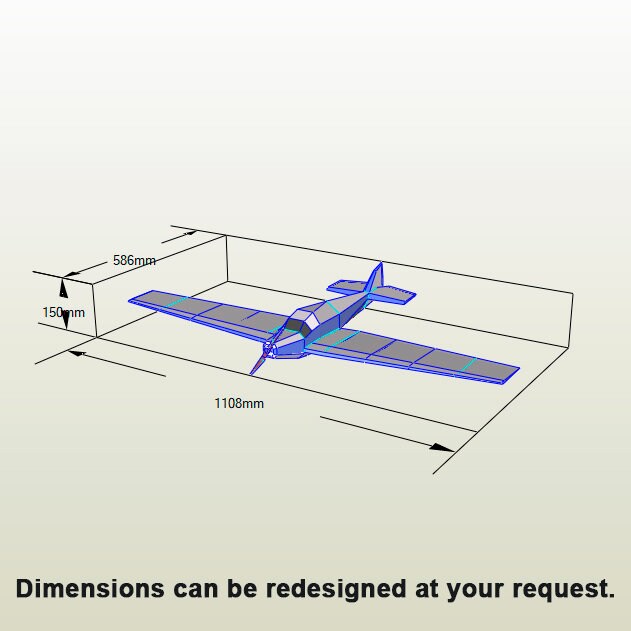 Airplane Papercraft Template in SVG PDF & DXF Formats - Etsy UK