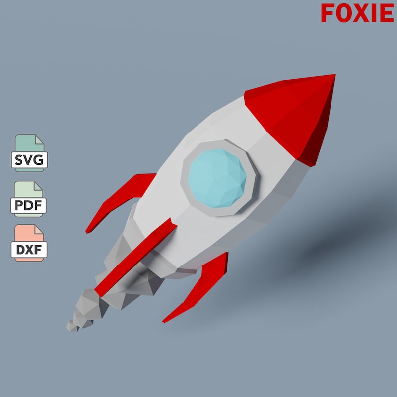 3d Rocket Papercraft - Etsy