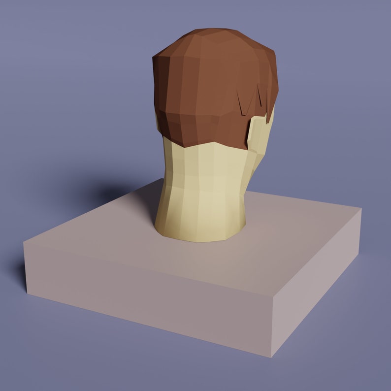 Man Head Papercraft With Hair Make a Asaro Head Just Using a - Etsy
