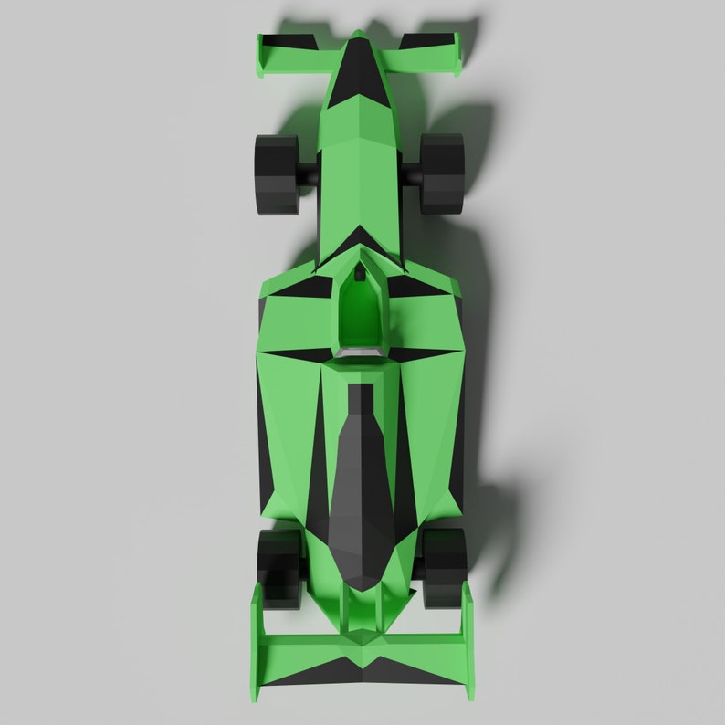 Formula 1 Race Car Papercraft Template in SVG, DXF & PDF Formats, Low ...