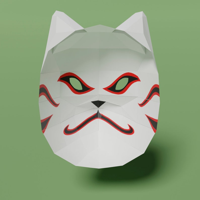 Anbu Mask Papercraft Template in SVG PDF DXF Formats - Etsy