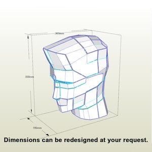 Man Head Papercraft With Hair, Make a Asaro Head Just Using a Paper and ...