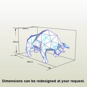 Diy Bull Papercraft PDF/JPG/SVG Digital Template Origami Template for ...