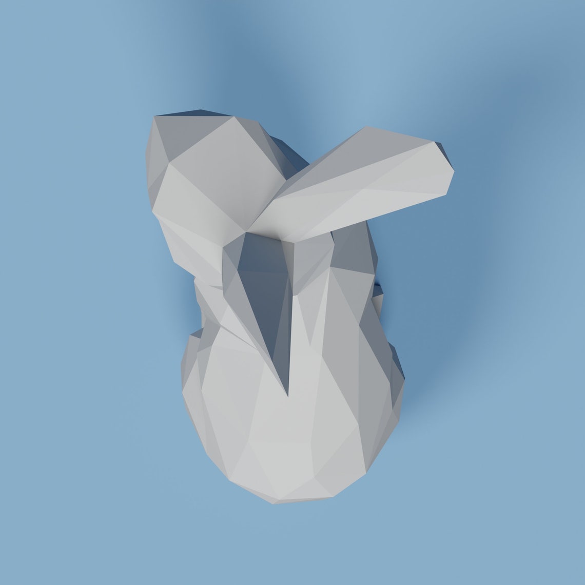 3D Rabbit Papercraft Template, Low Poly Hare Model (SVG, PDF, DXF) - Etsy