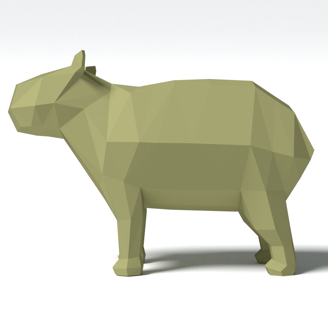Capybara Papercraft Template in SVG DXF PDF Formats Make - Etsy Israel