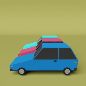 Paper Toy Cars for Kids in Papercraft Technique, Print, Cut and Glue - Etsy