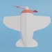 Papercraft Airplane With Propeller Template, 3d Low Poly Airplane Model ...