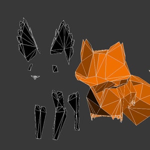 Little Fox Papercraft, Diy Paper Figure, Fox Diy, Paper Fox, Fox Toy ...