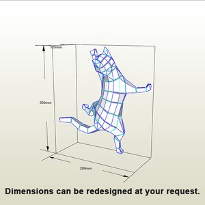 Climbing Cat Papercraft Template, Low Poly Wall Decor (SVG, DXF, PDF ...