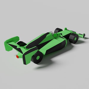 Formula1 Race Car Papercraft Template in SVG, DXF, PDF Formats, Make ...