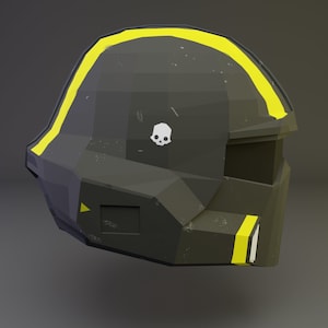 Helldivers 2 Tactical Helmet B-01 Papercraft Template, SVG, DXF, PDF ...