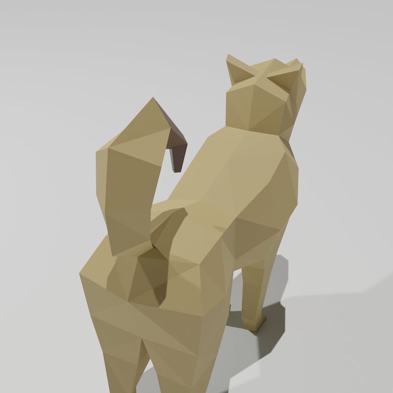 Dog Papercraft Template in SVG PDF & DXF Formats 3d Low Poly - Etsy