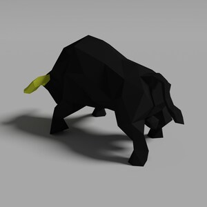 Diy Bull Papercraft PDF/JPG/SVG Digital Template Origami Template for ...