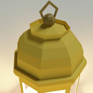 Ramadan Lamp Papercraft Template in SVG, PDF & DXF Formats ...