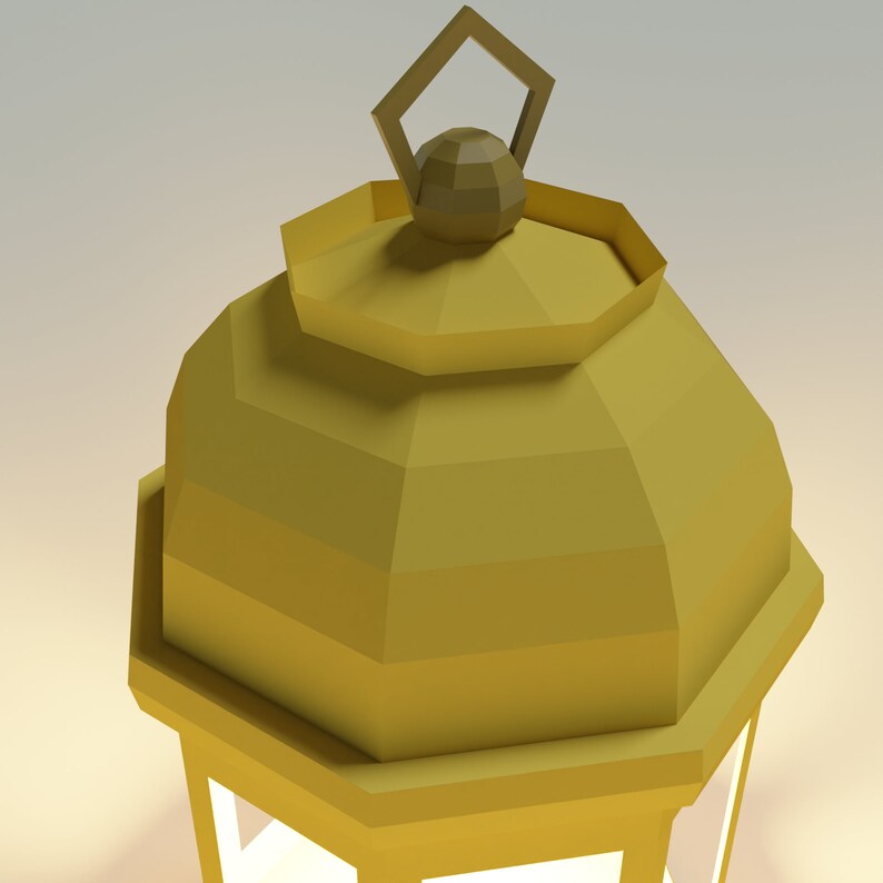 Ramadan Lamp Papercraft Template in SVG, PDF & DXF Formats ...