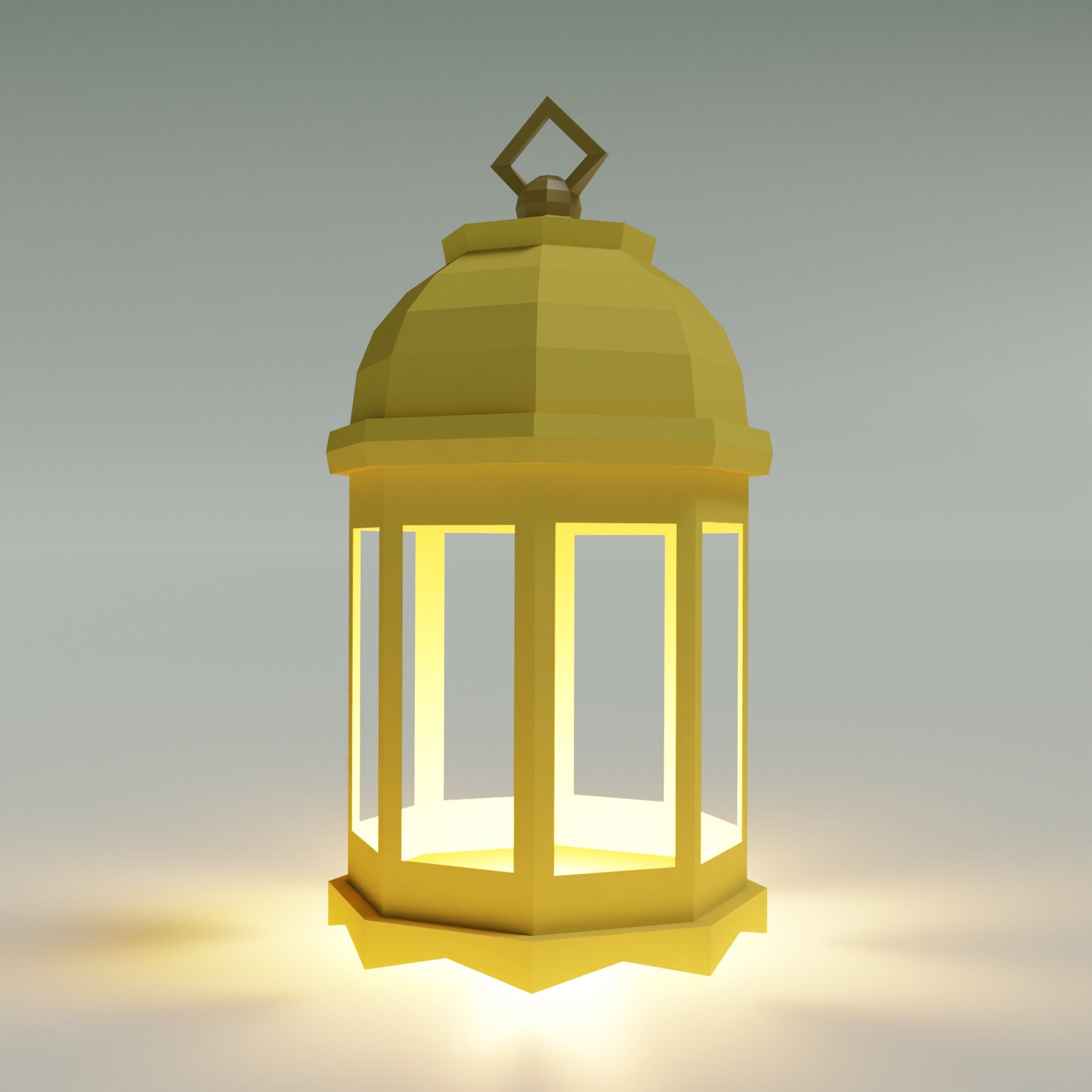 Ramadan Lamp Papercraft Template in SVG, PDF & DXF Formats ...