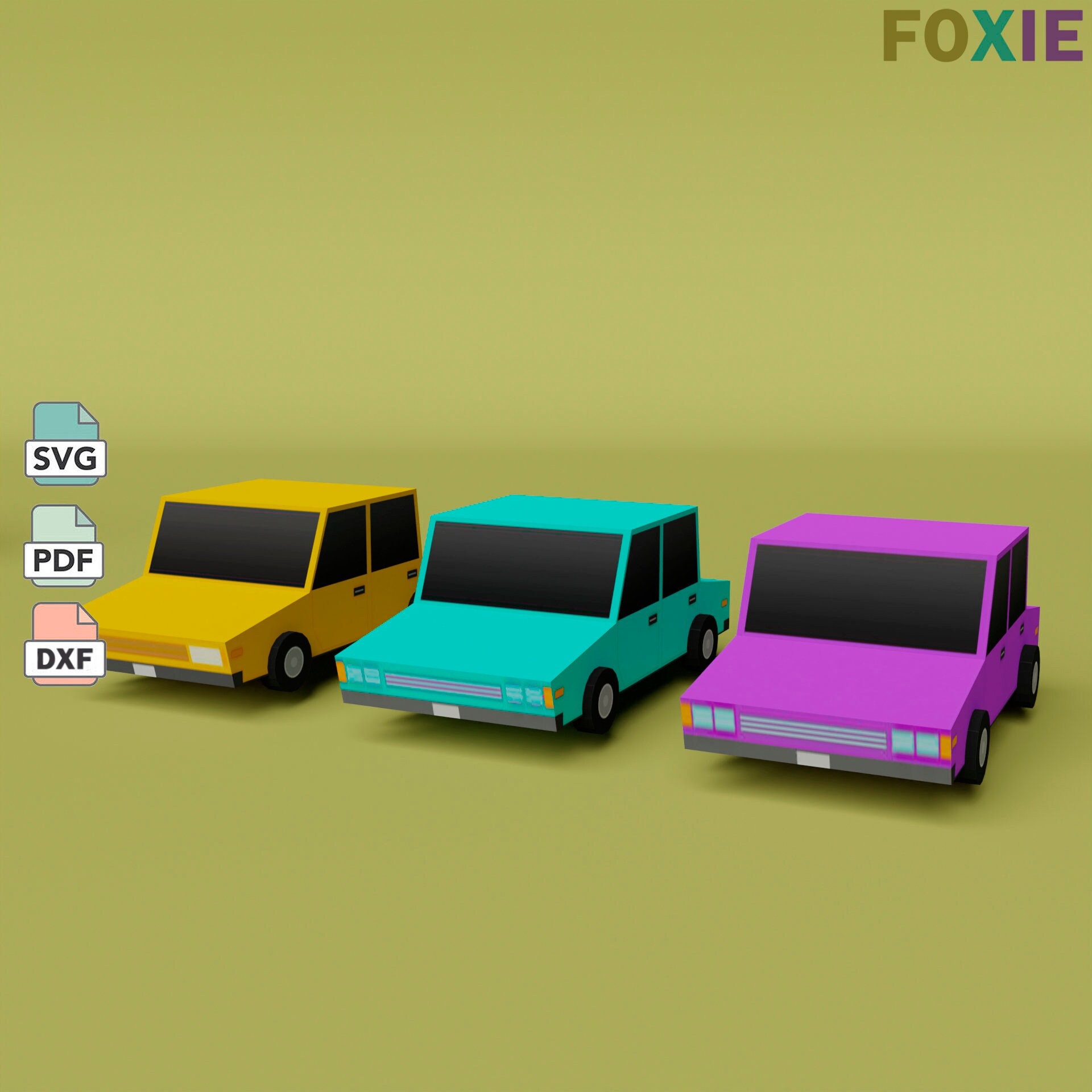 Papercraft Toy Cars for Kids in Papercraft Technique, Print, Cut and ...