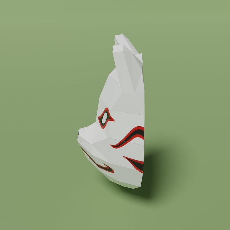 Anbu Mask Papercraft Template in SVG PDF DXF Formats - Etsy