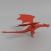 Dragon Papercraft Model Template in SVG, JPG, DXF Formats, 3d Low Poly ...