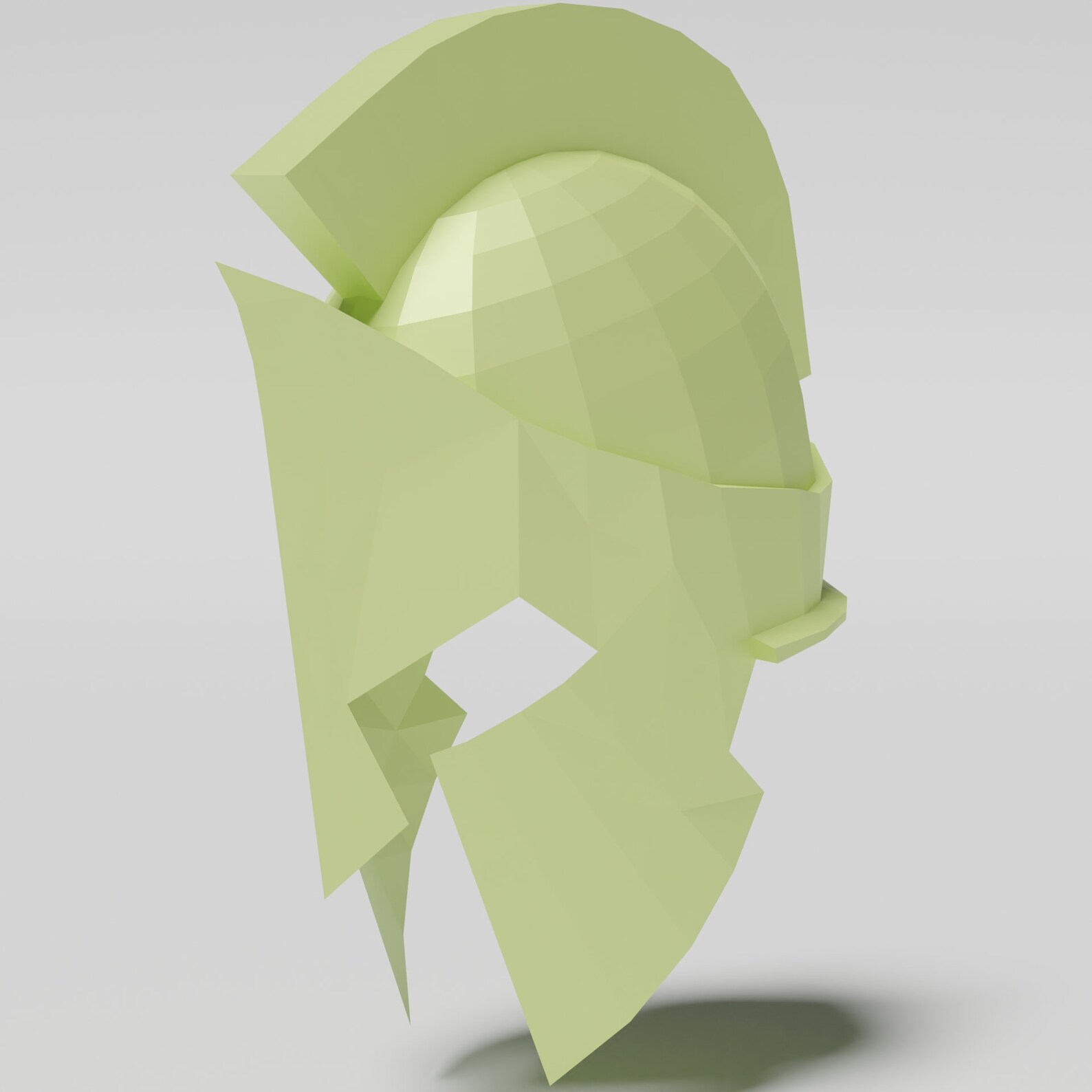 Gladiator Helmet Papercraft in SVG, DXF, PDF Formats, 3d Low Poly Paper ...