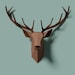 Deer Head Papercraft, Printable Paper Deer Template, 3d Papercraft Deer ...
