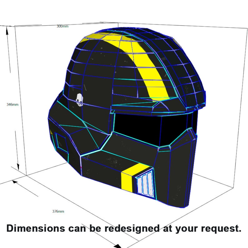 Helldivers 2 Helmet Papercraft Template, Cosplay Prop (SVG, DXF, PDF ...