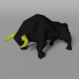 Diy Bull Papercraft PDF/JPG/SVG Digital Template Origami Template for ...