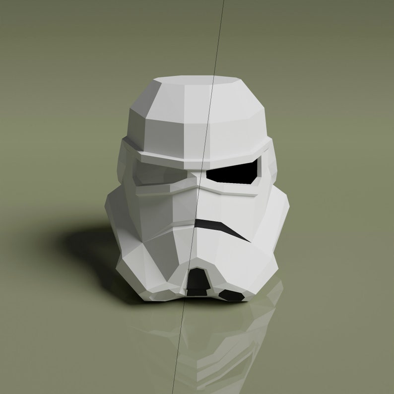 Papercraft Stormtrooper Helmet Template In SVG DXF PDF Etsy