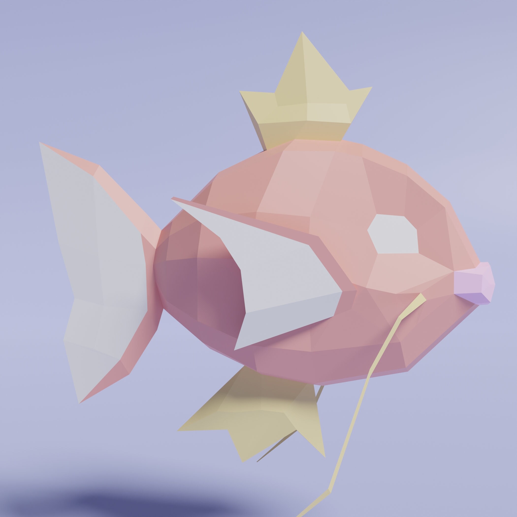 Golden Fish Papercraft Template in SVG DXF PDF Formats Take - Etsy ...