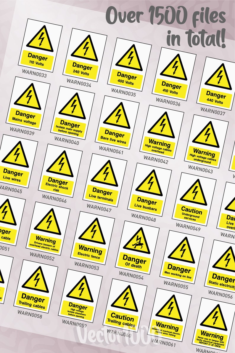 Safety Signage Vector Bundle Site Safety Fire Signage First Aid Road ...