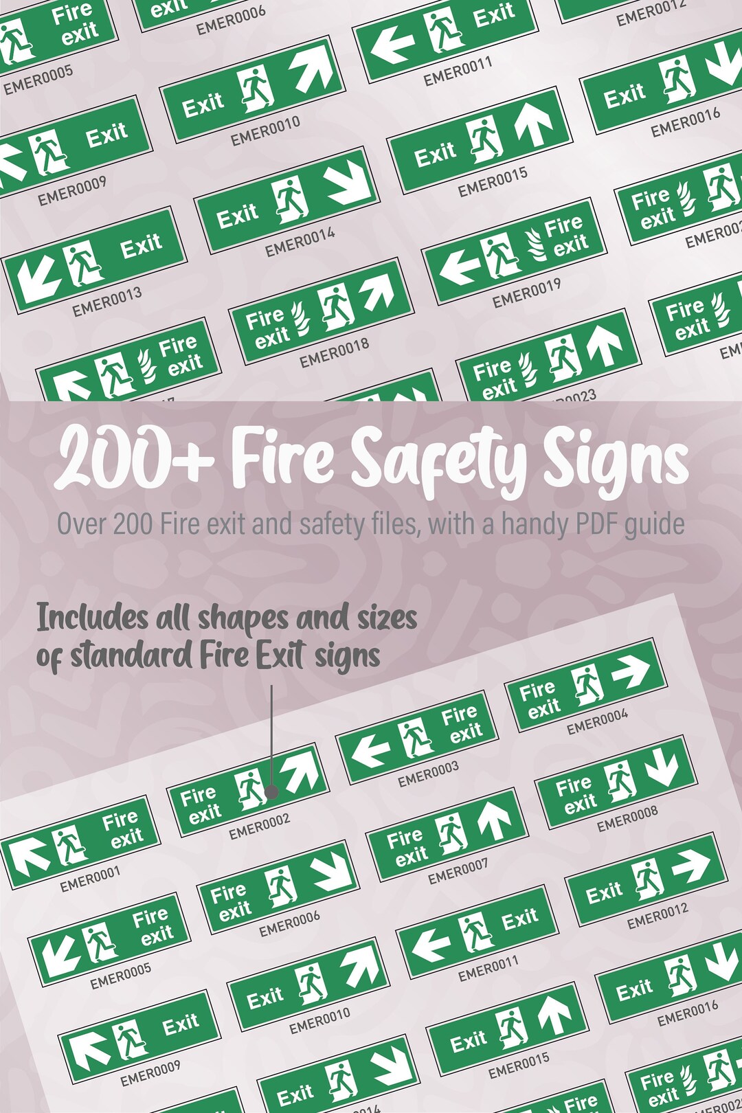 Fire Safety Vector Bundle Fire Exit Fire Signage Fire Point Fire Action ...
