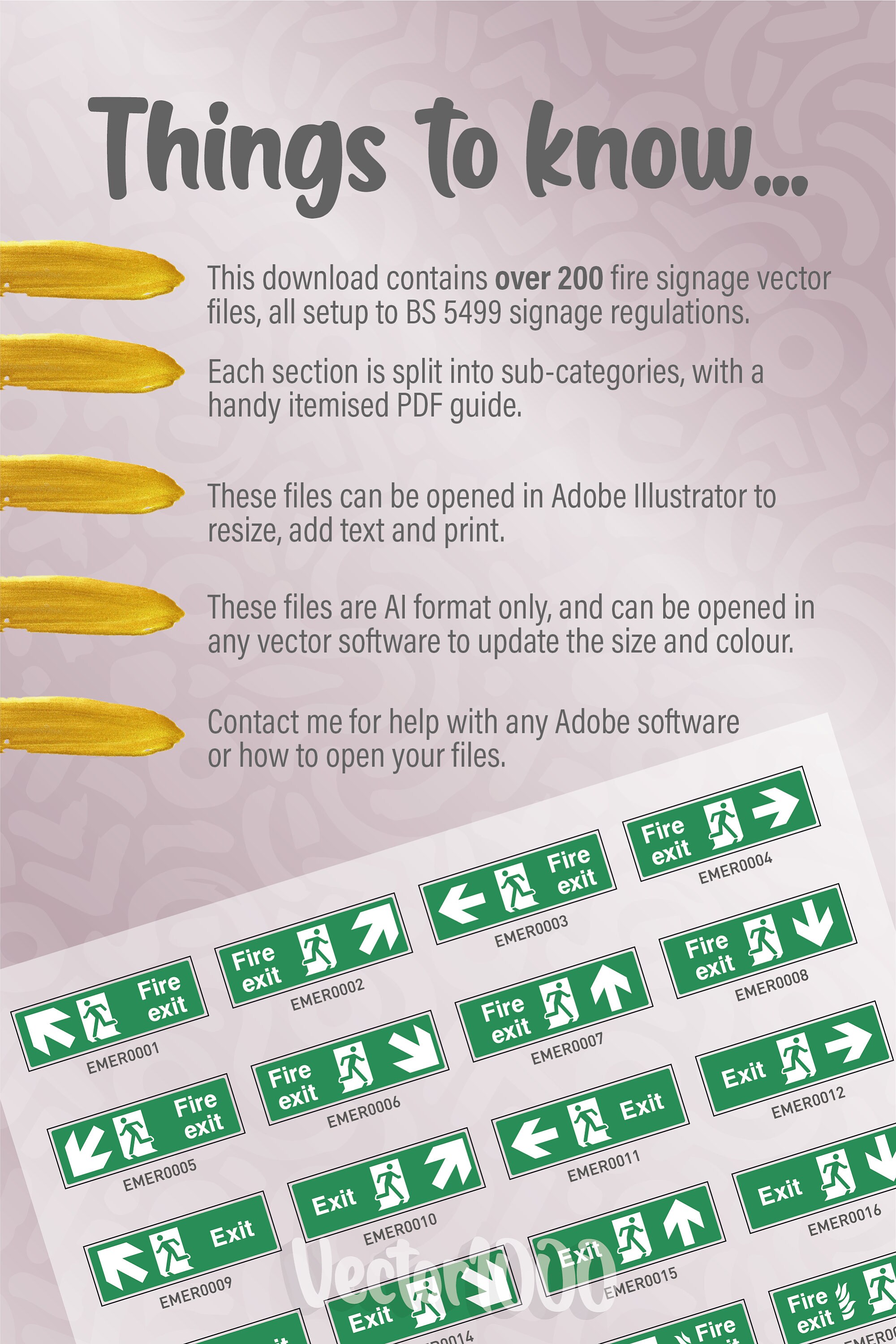 Fire Safety Vector Bundle Fire Exit Fire Signage Fire Point Fire Action ...